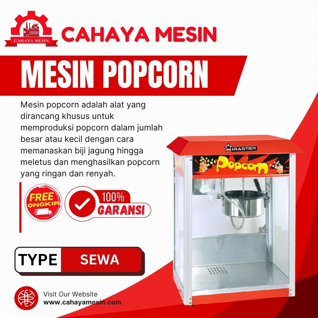Sewa Mesin Popcorn – Cahaya Mesin